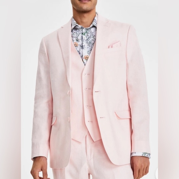 Bar III | Suits & Blazers | Bar Lll Mens Slim Fit Stretch Solid Pink 0 ...